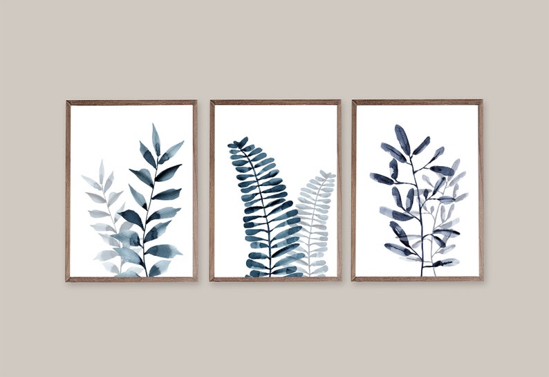 Plant Leaves Printable Botanical Wall Art Print Instant - Etsy