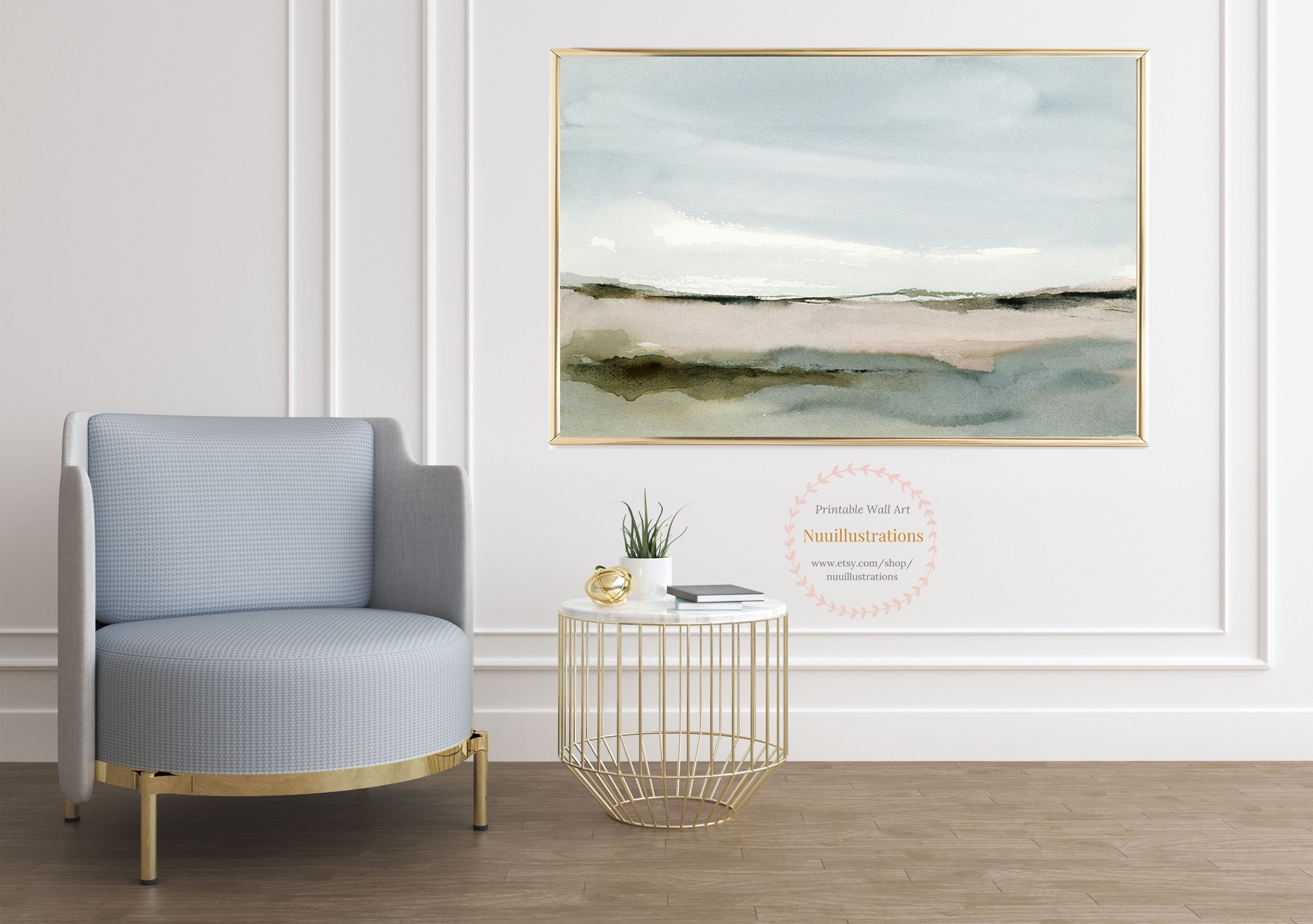 Large Printable Neutral Landscape Peaceful Serene Calm - Etsy