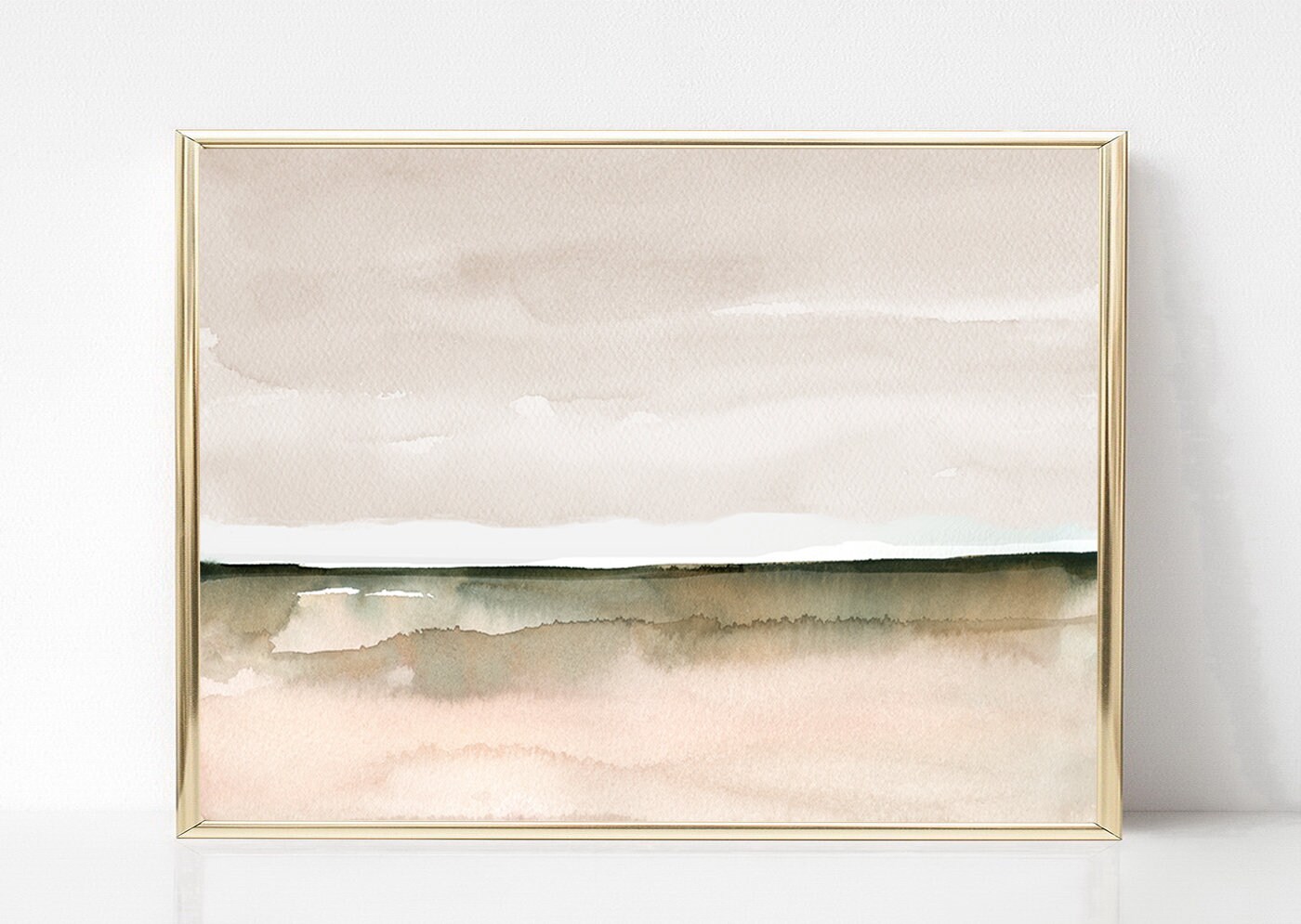 Neutral Landscape Print Printable Wall Art Minimal Abstract - Etsy