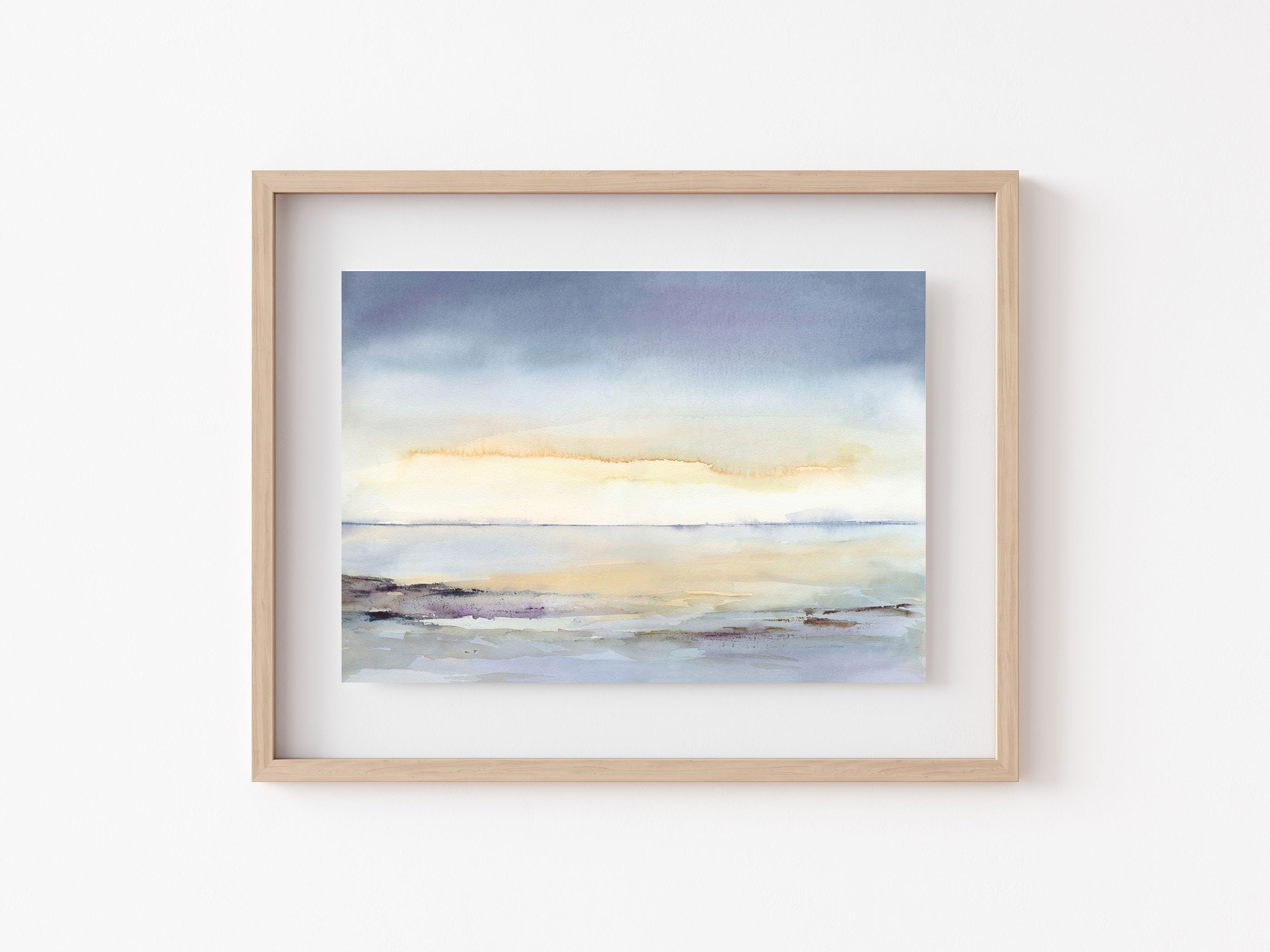 Abstract Landscape Printable Sunrise Ocean Print Sea Beach | Etsy