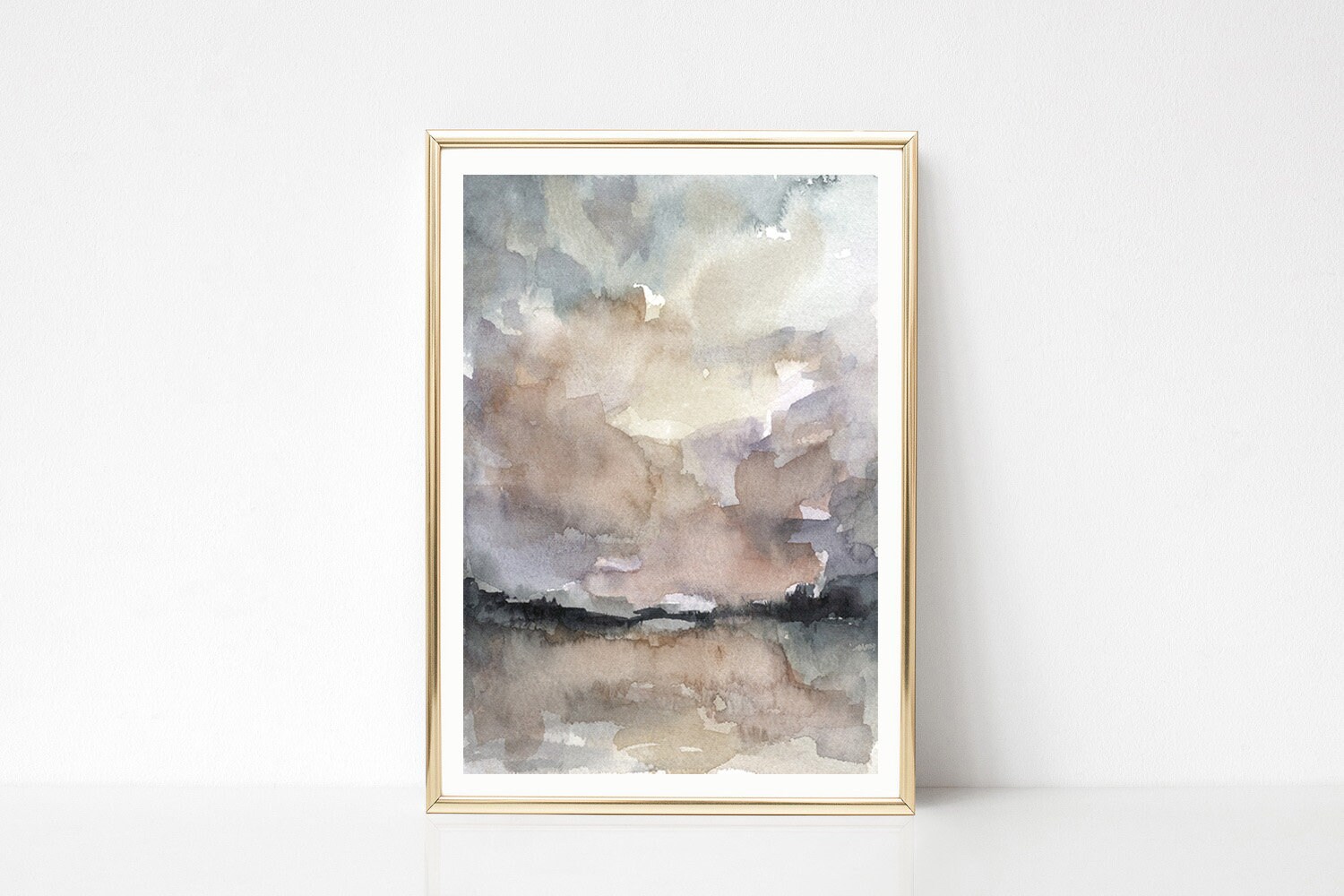 Neutral Landscape Printable Abstract Wall Art Digital Download | Etsy