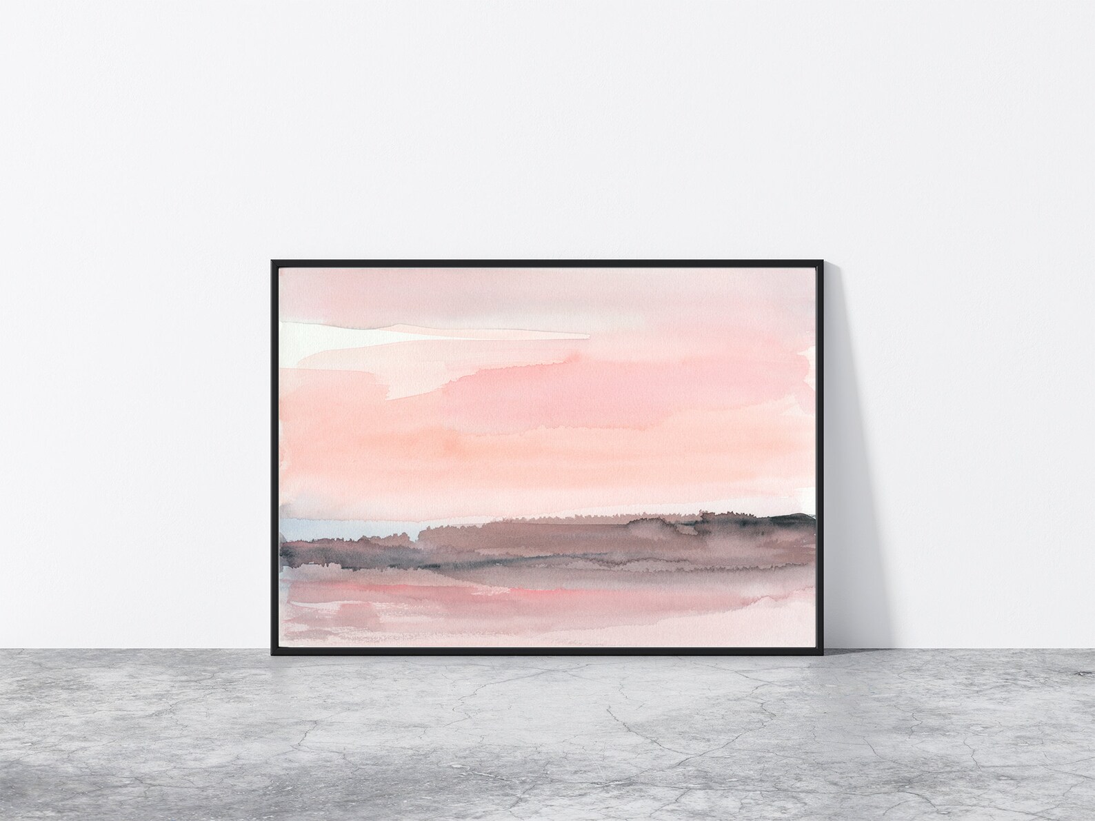 Pink Landscape Printable Abstract Art Instant Download DIY - Etsy