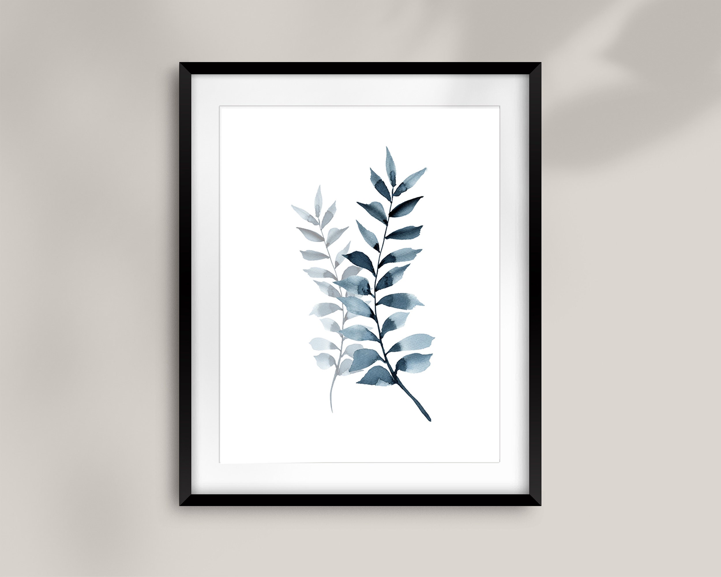 Plant Leaves Printable Wall Art Botanical Print Instant | Etsy