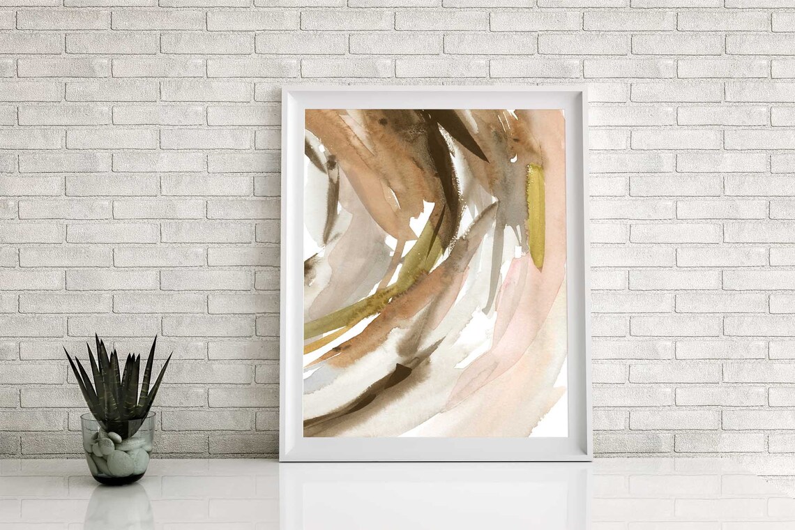 Abstract Print Neutral Wall Art Print Printable Instant - Etsy
