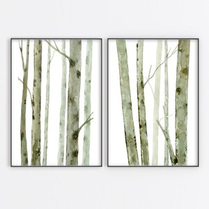 Brown Tree Printable Wall Art Set of 2 Instant Download Wood Print ...