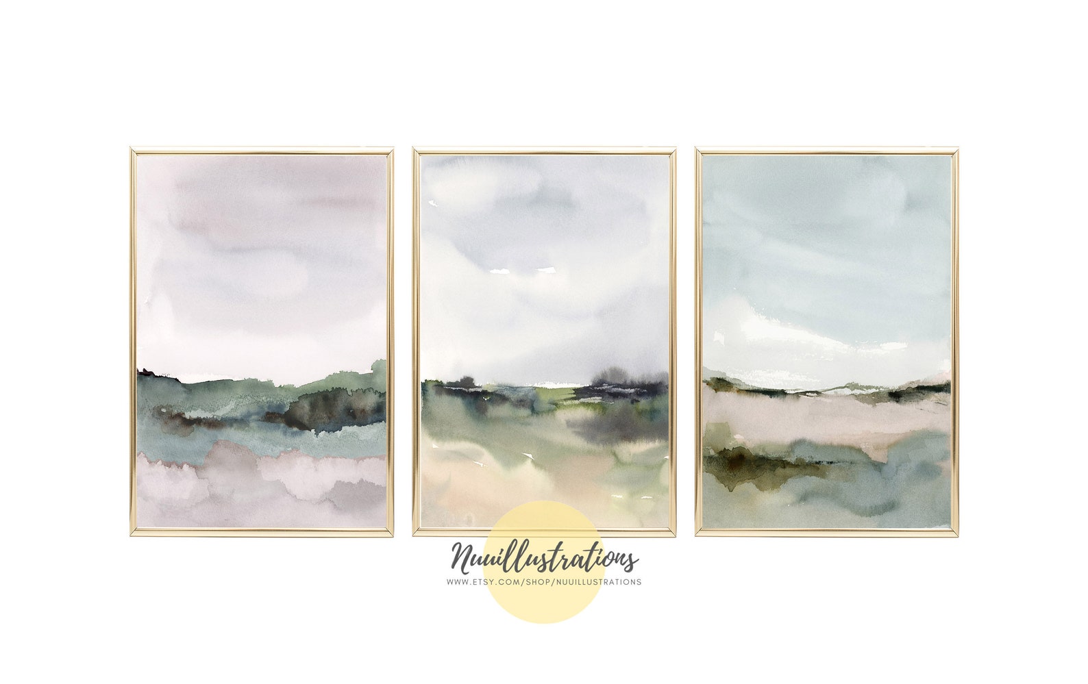Neutral Landscape Print Abstract Watercolor Landscape Wall Art - Etsy