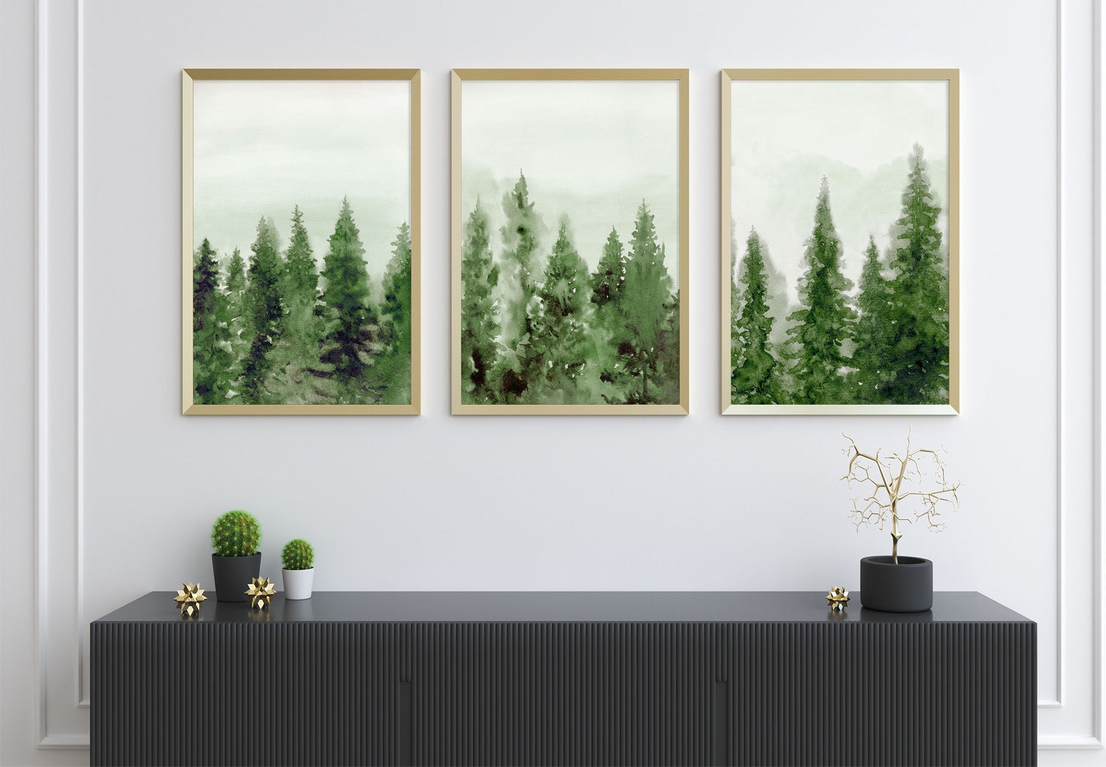 Pine Tree Printable Wall Art Instant Download Green Tree Print | Etsy
