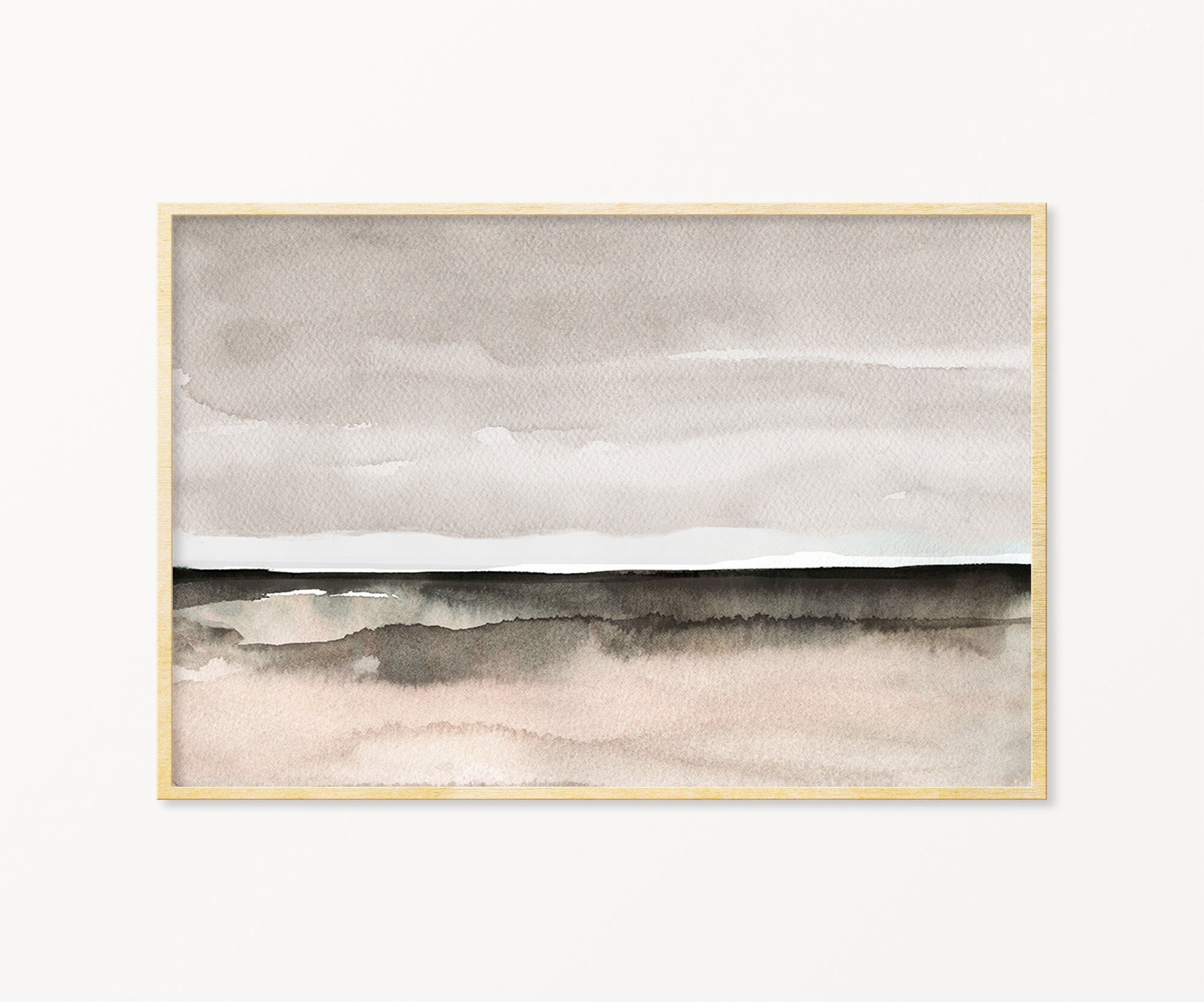 Neutral Landscape Print Printable Wall Art Minimal Abstract | Etsy