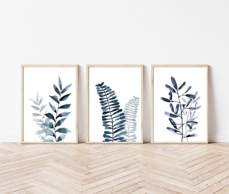 Plant Leaves Printable Botanical Wall Art Print Instant - Etsy