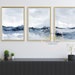 Blue Landscape Print Set of 3 Minimal Landscape Wall Art | Etsy