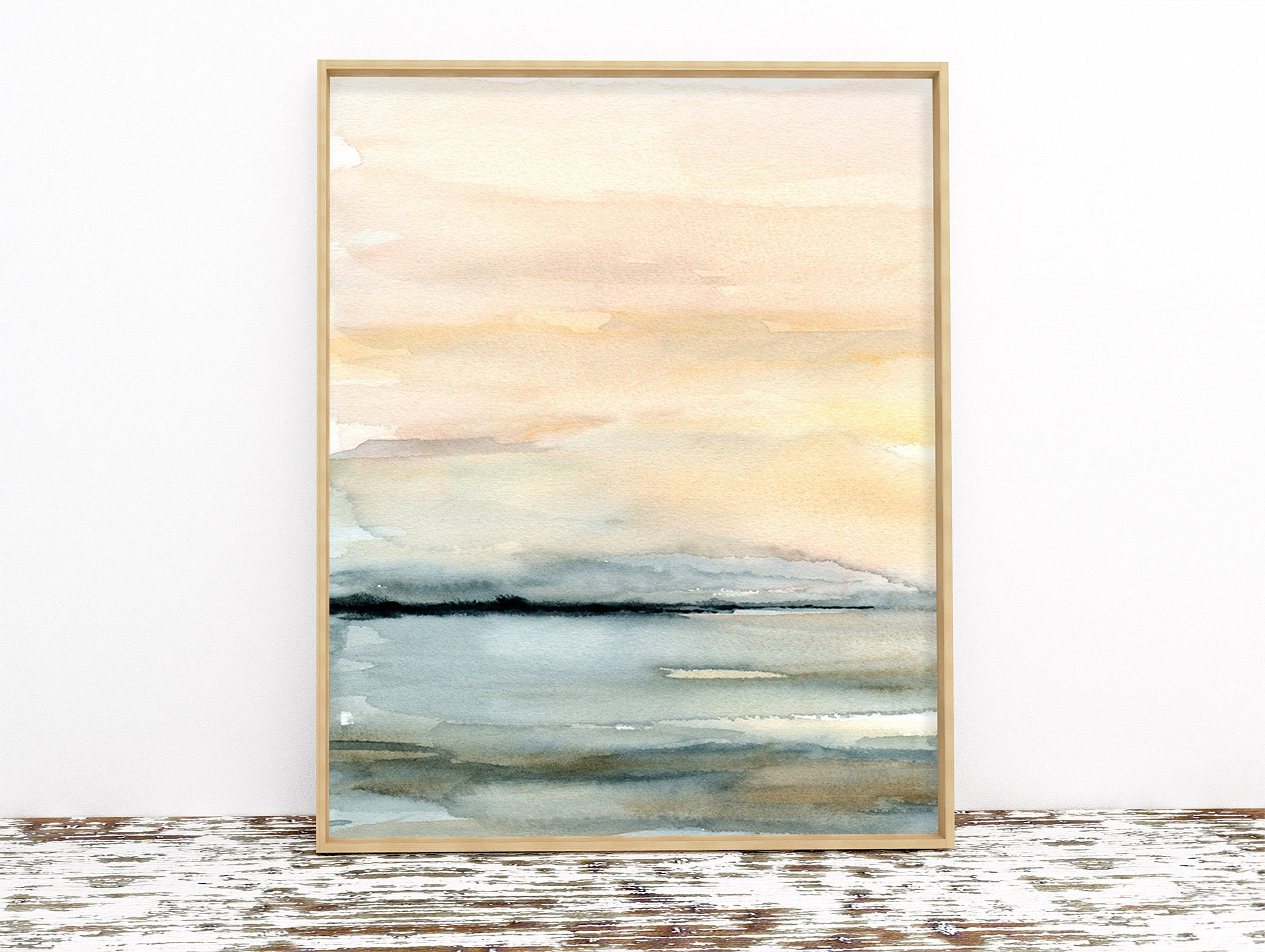 Sunrise Beach Landscape Print Sea Printable Wall Art Abstract | Etsy