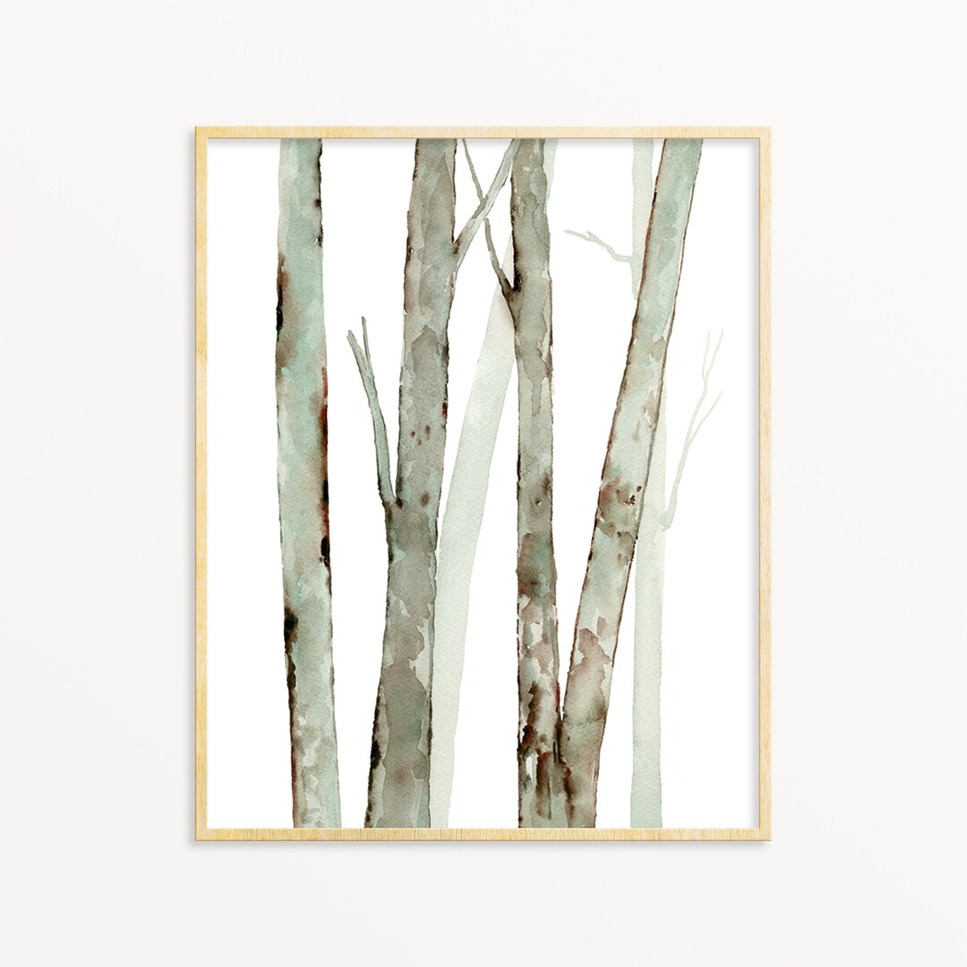 Brown Tree Printable Wall Art Instant Download DIY Print Watercolor ...