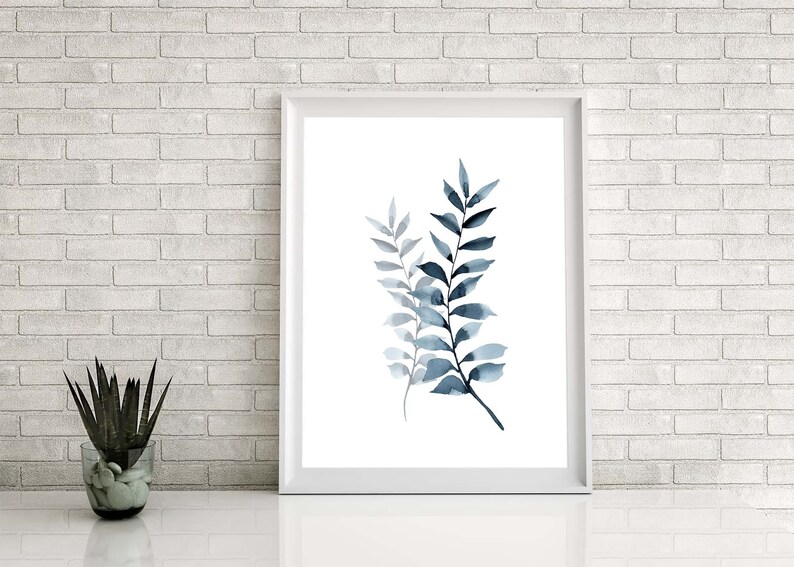 Plant Leaves Printable Wall Art Botanical Print Instant | Etsy