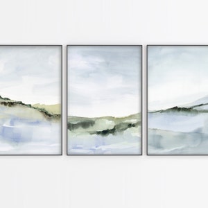 Abstract Landscape Print Set of 3 Printable Wall Art | Etsy
