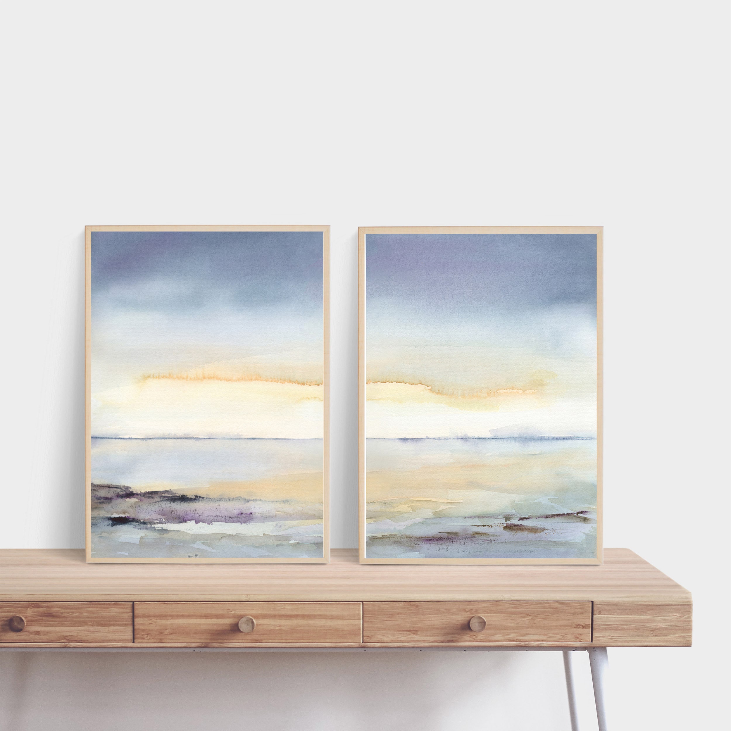Abstract Landscape Printable Sunrise Ocean Print Sea Beach - Etsy