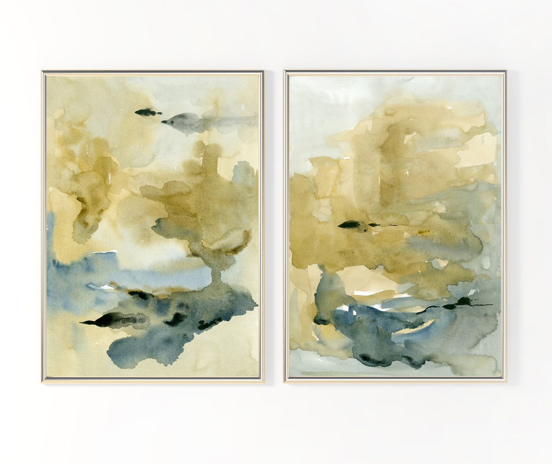 Abstract Watercolor Print Neutral Wall Art Printable Instant - Etsy