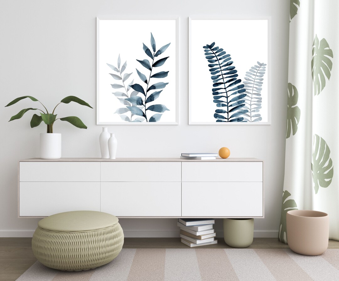 Plant Leaves Printable Botanical Wall Art Print Instant Download ...