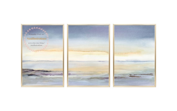 Abstract Landscape Printable Sunrise Ocean Print Sea Beach | Etsy