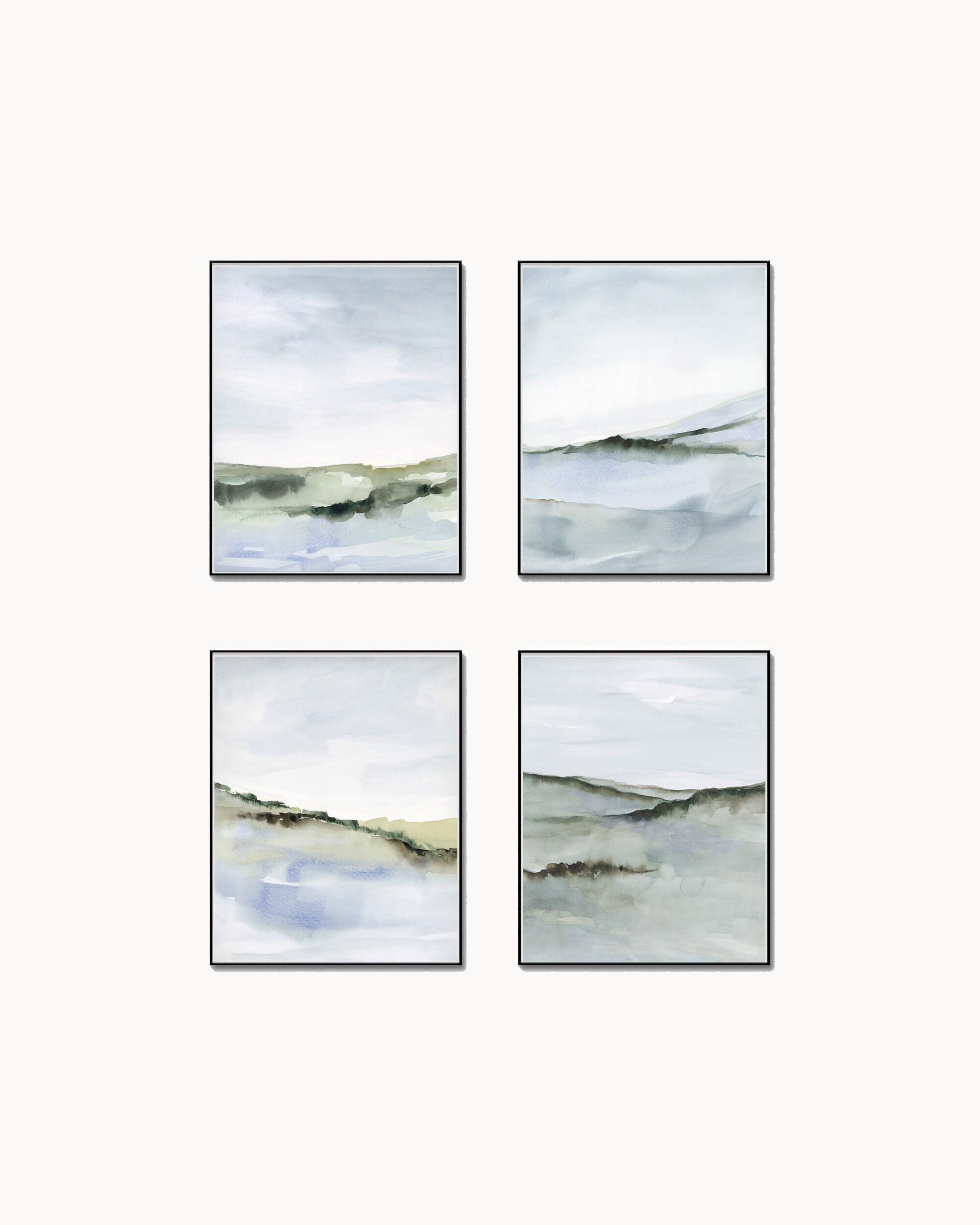 Abstract Landscape Print Set of 4 Printable Wall Art | Etsy