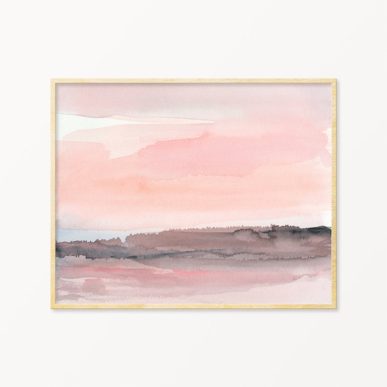 Pink Landscape Printable Abstract Art Instant Download DIY - Etsy