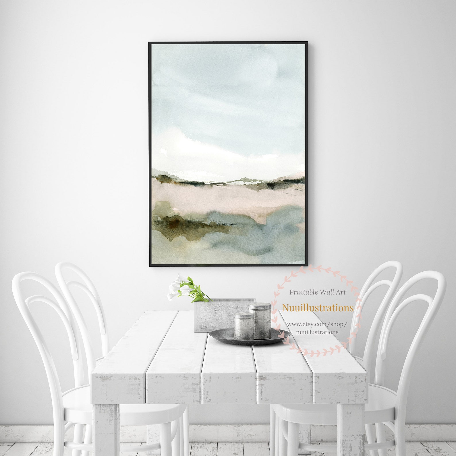 Large Printable Neutral Landscape Peaceful Serene Calm | Etsy