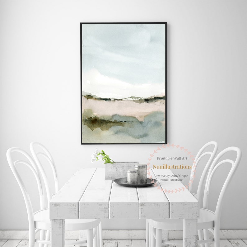 Large Printable Neutral Landscape Peaceful Serene Calm | Etsy