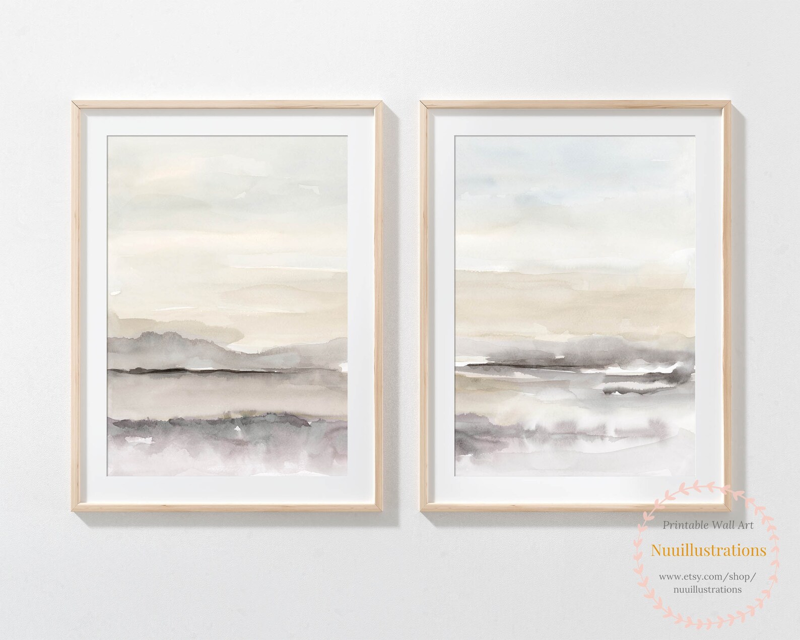Beige Abstract Landscape Printable Minimal Abstract Art - Etsy