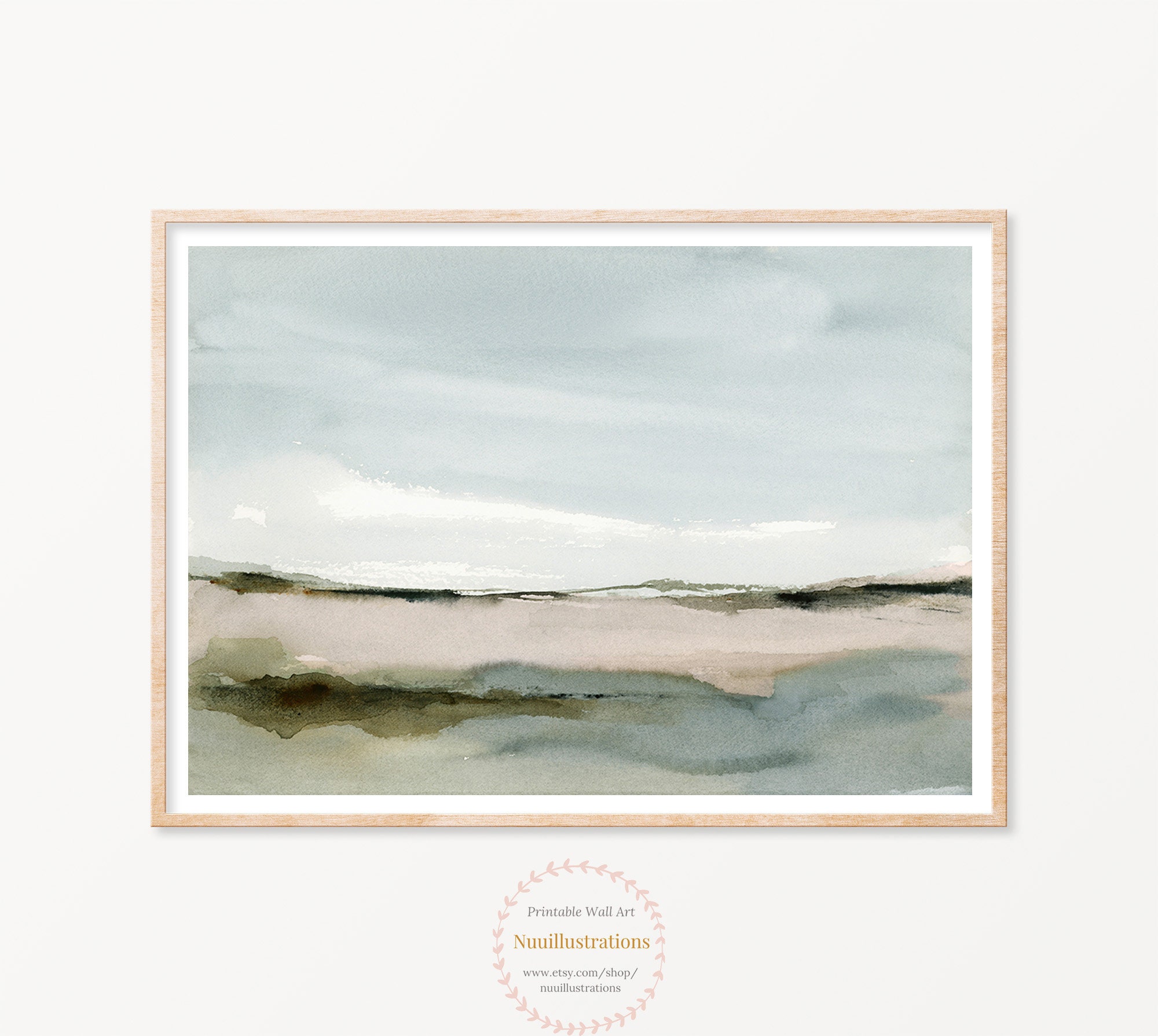 Large Printable Neutral Landscape Peaceful Serene Calm - Etsy