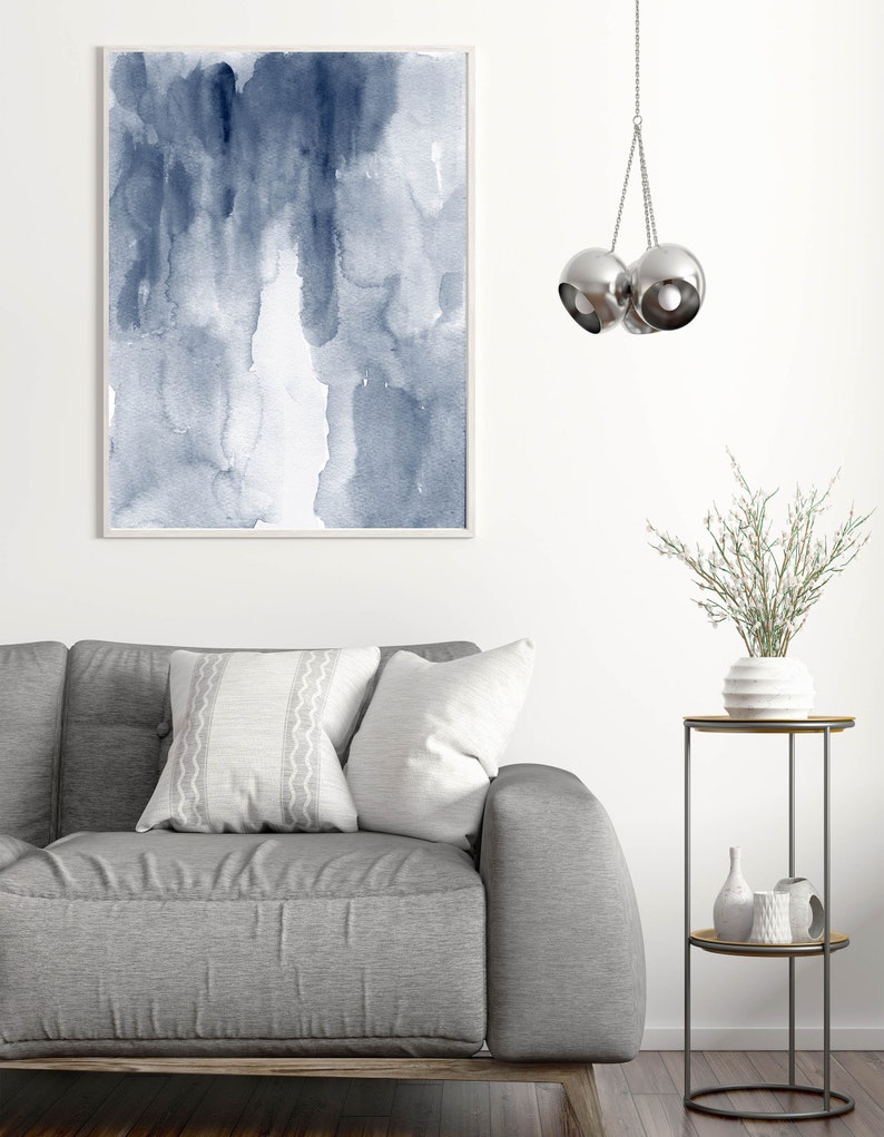 Abstract Wall Art Blue Print instant Download DIY Printable | Etsy