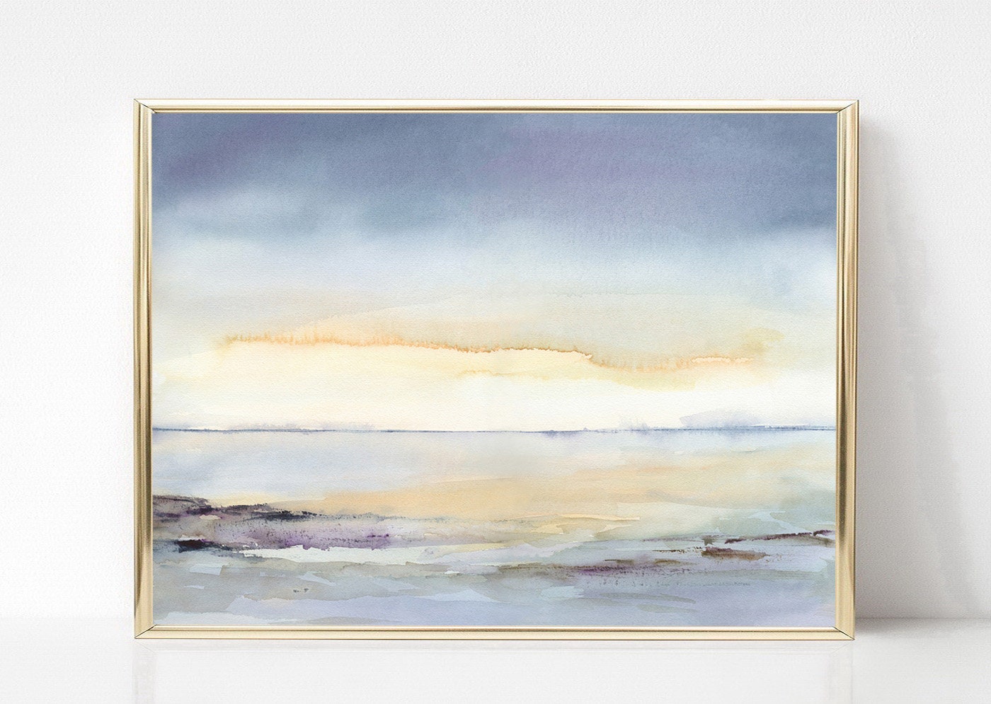 Abstract Landscape Printable Sunrise Ocean Print Sea Beach - Etsy