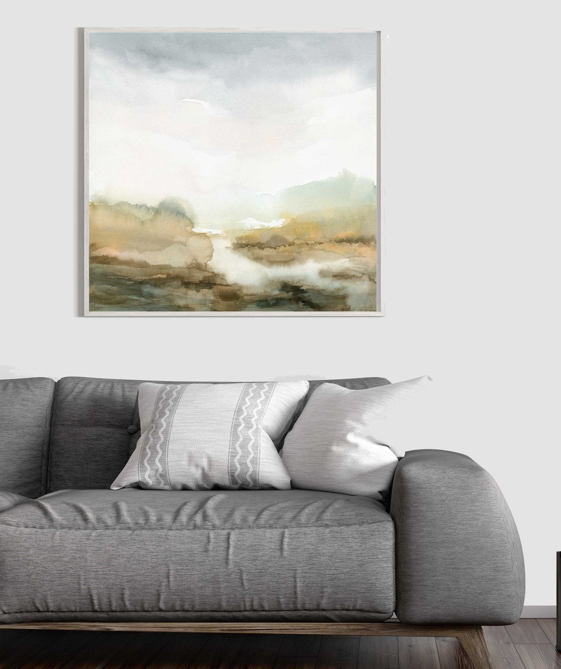 Large Abstract Neutral Landscape Printable Wall Art | Etsy