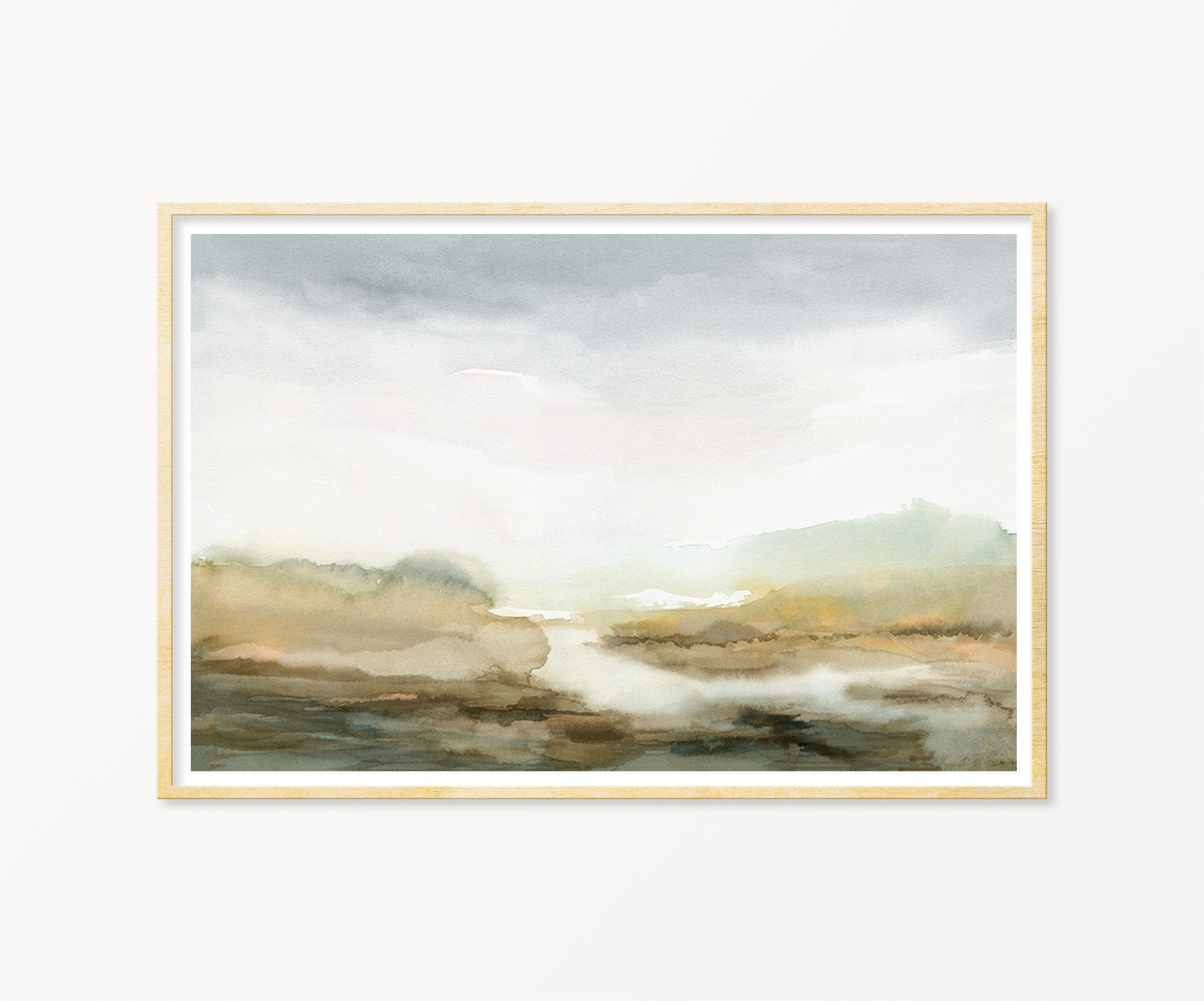 Large Abstract Neutral Landscape Printable Wall Art | Etsy