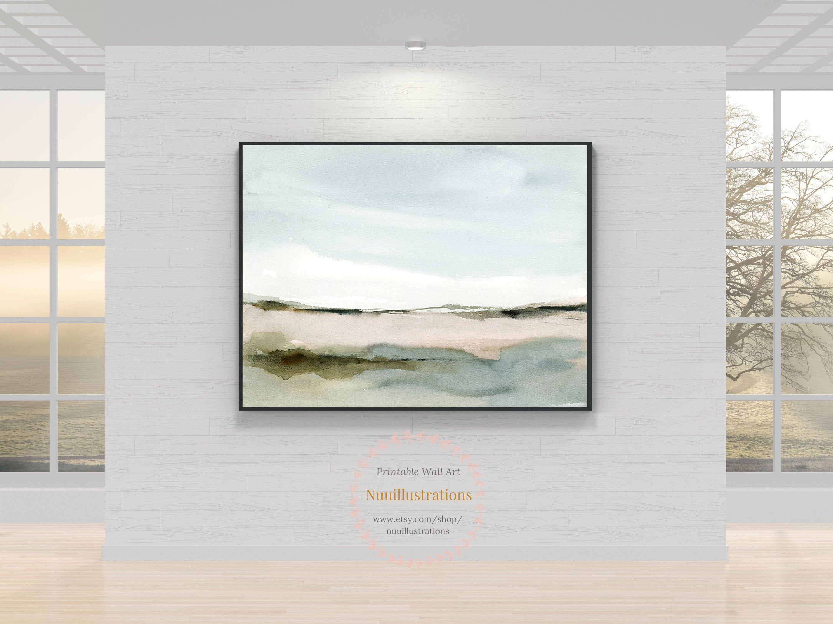 Large Printable Neutral Landscape Peaceful Serene Calm - Etsy
