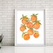 Watercolor Orange Citrus Print Fruit Kitchen Art Printable Wall Art ...