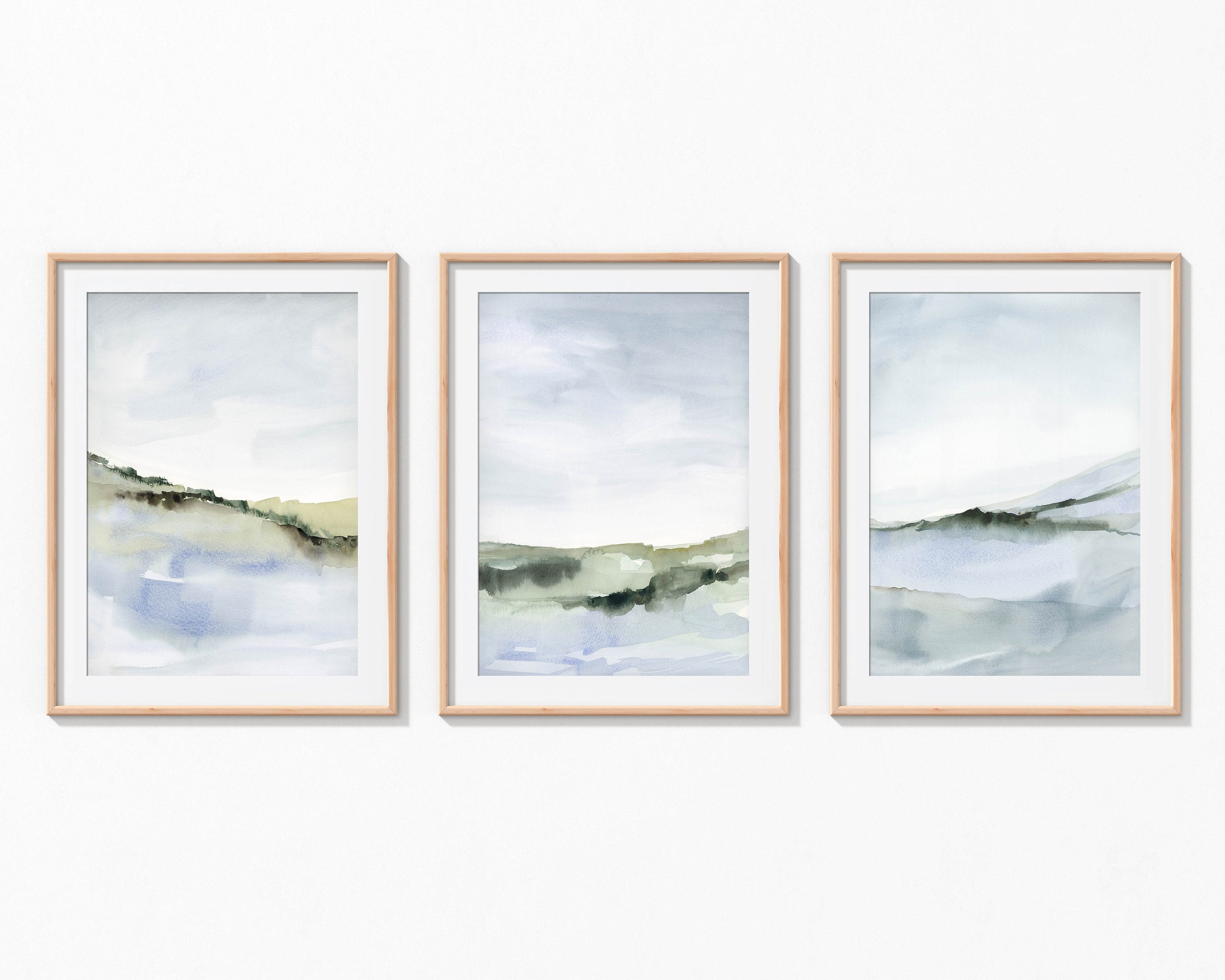 Abstract Landscape Print Set of 3 Printable Wall Art | Etsy