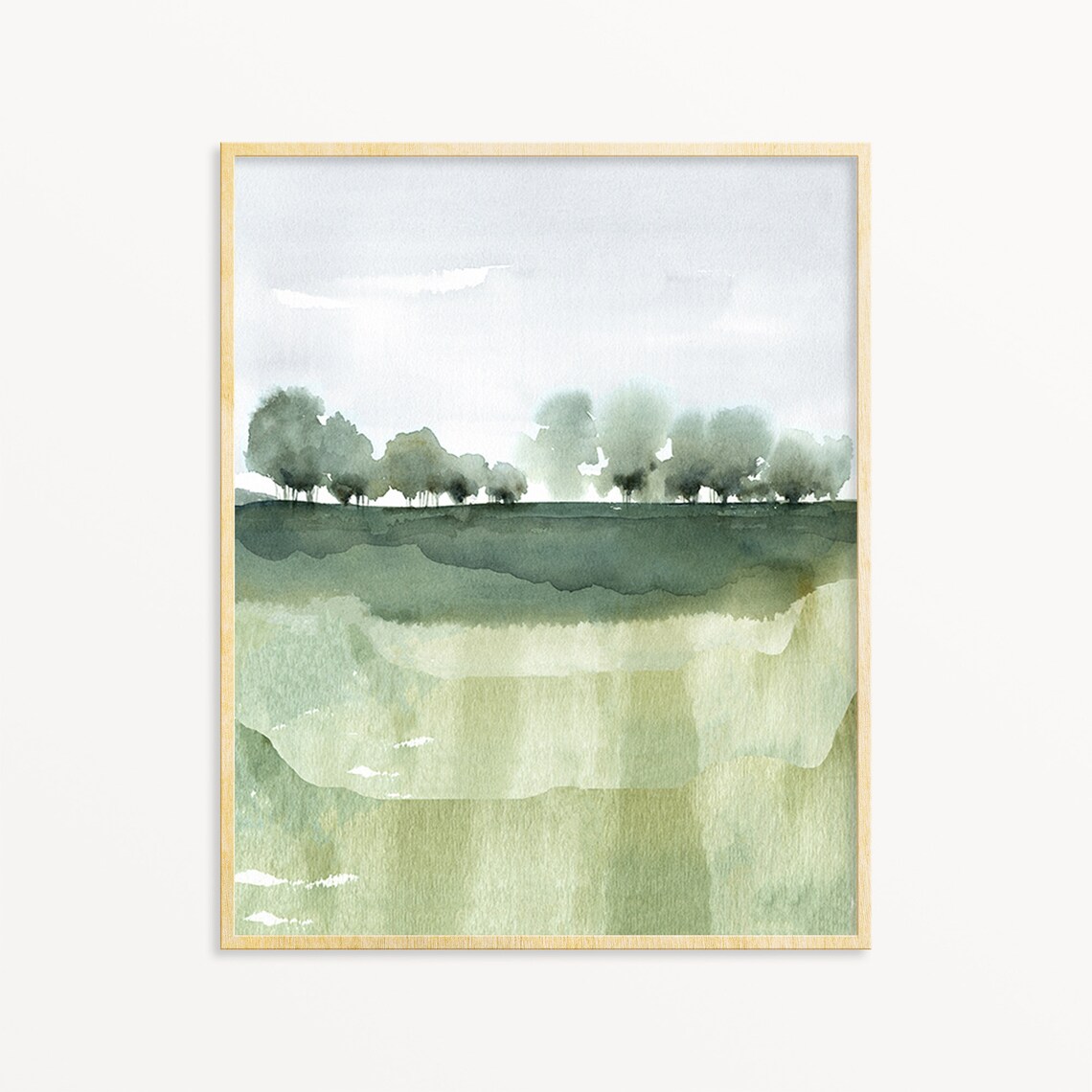 Tree Landscape Print Printable Wall Art Minimal Abstract | Etsy