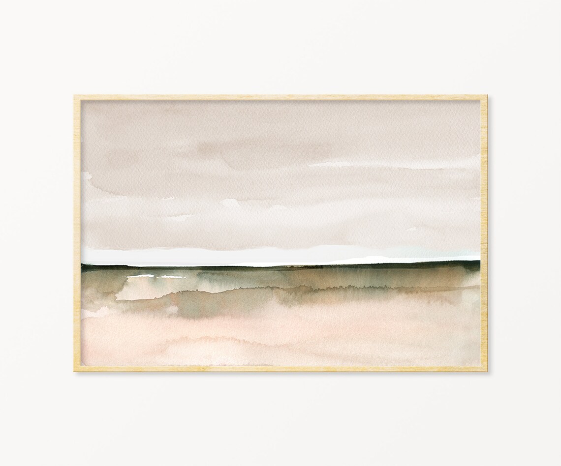 Neutral Landscape Print Printable Wall Art Minimal Abstract - Etsy