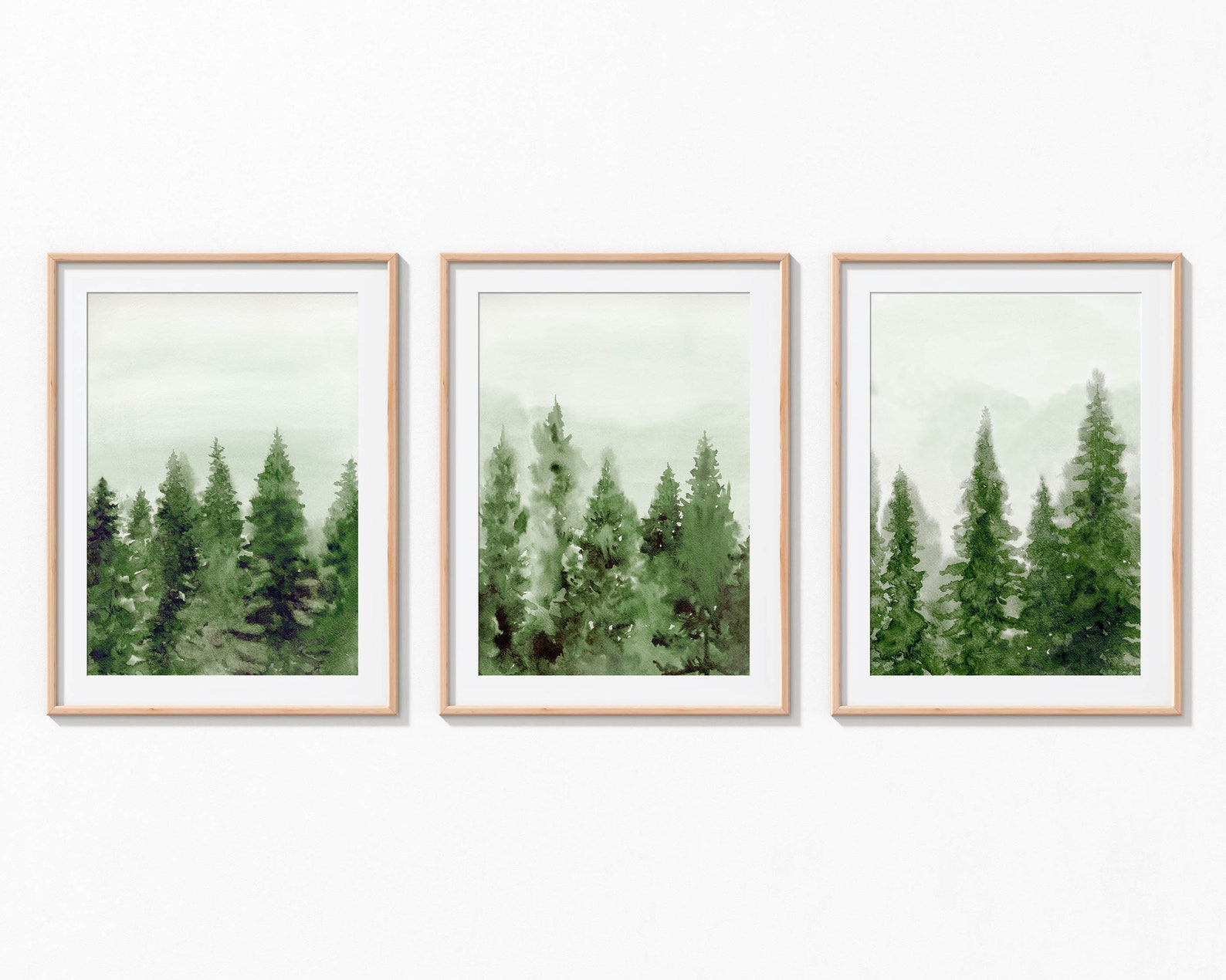 Pine Tree Printable Wall Art Instant Download Green Tree Print | Etsy