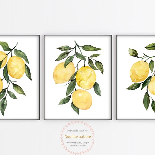 Watercolor Orange Citrus Print Fruit Kitchen Art Printable - Etsy