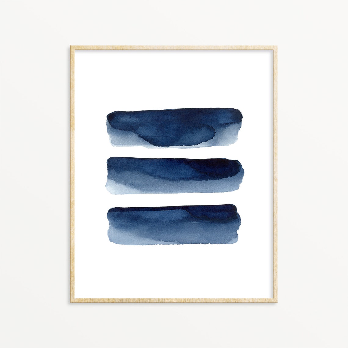 Blue Watercolor Wall Art Print Printable Abstract Modern | Etsy