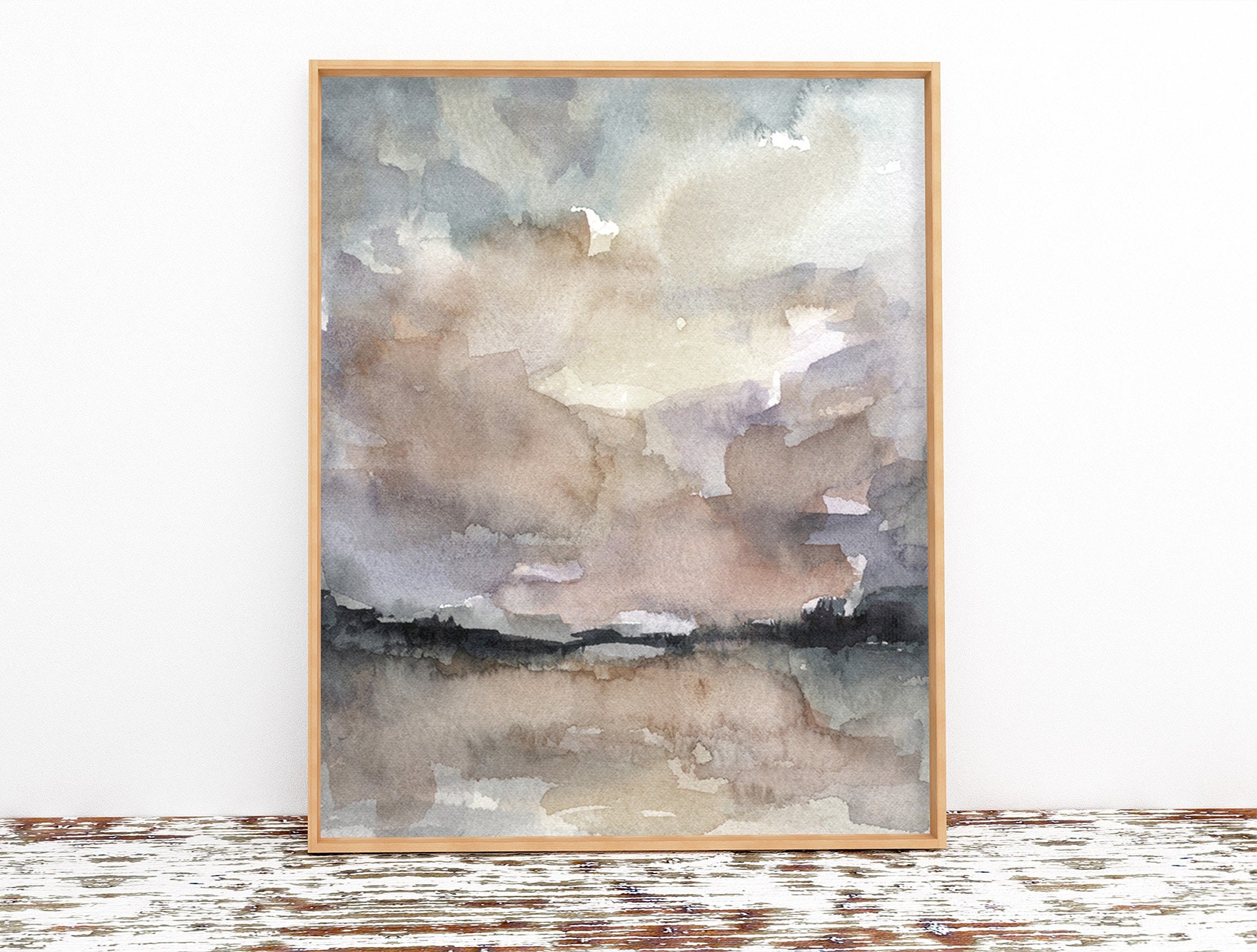 Neutral Landscape Printable Abstract Wall Art Digital Download | Etsy