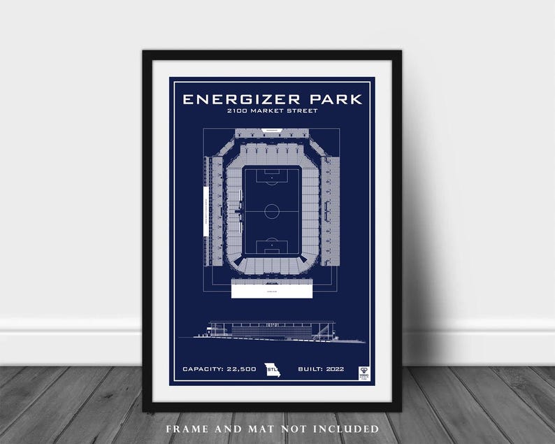 Energizer Park (formerly Citypark) Stadium Print - 20x30 (home of St ...