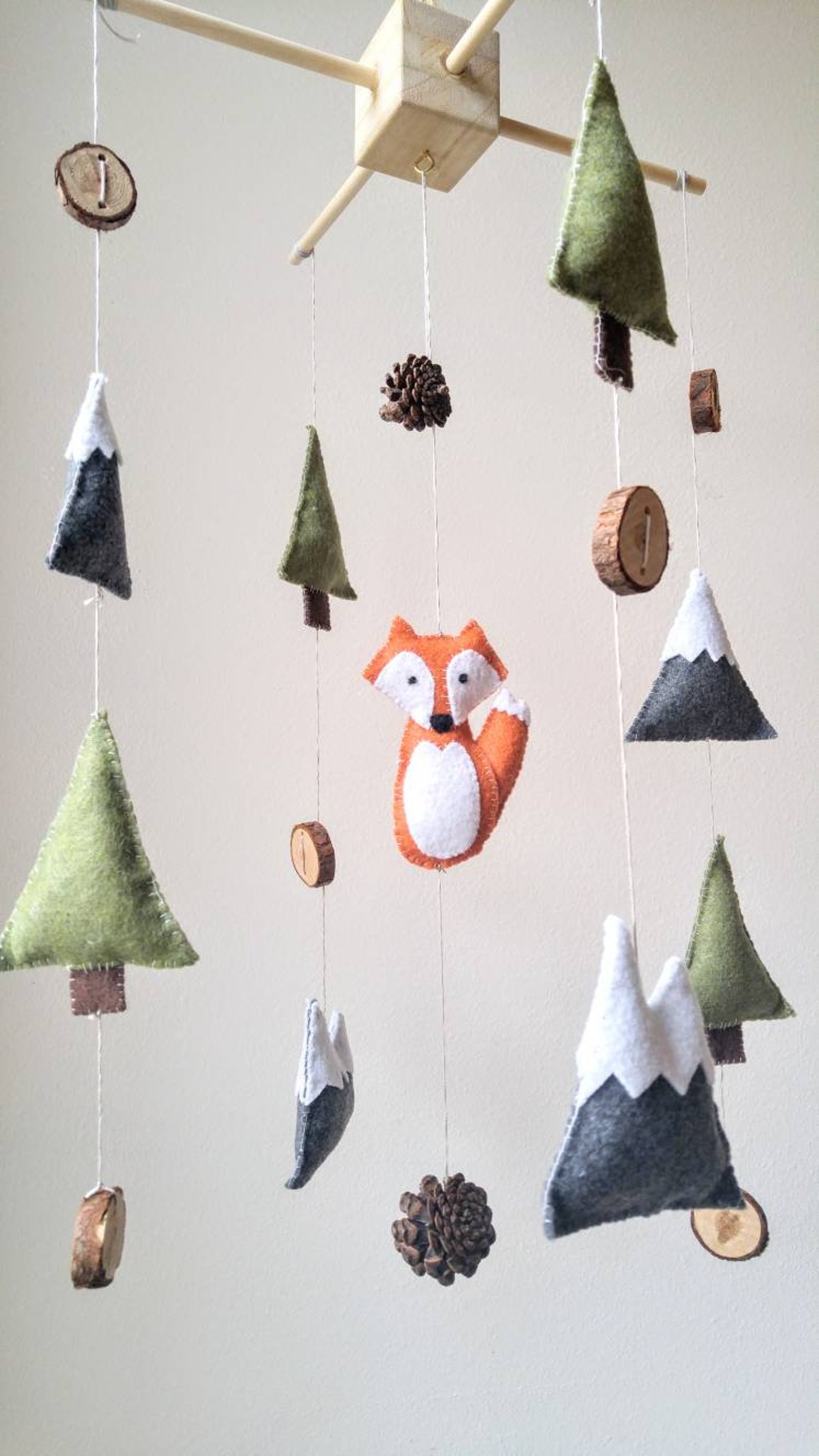 Fox Baby Mobile Mountain Baby Mobile Woodland Nursery - Etsy