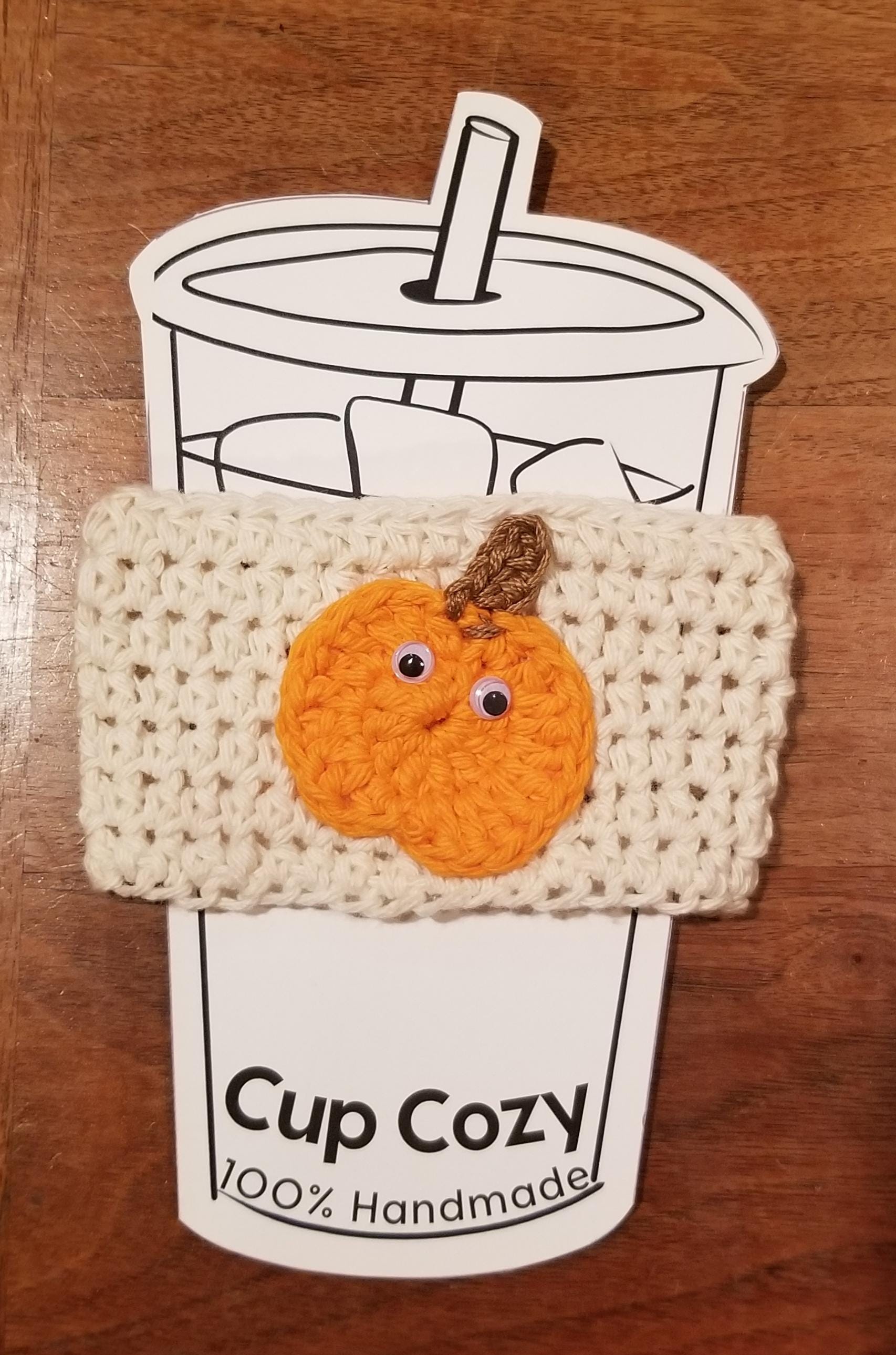 Halloween-themed Crochet Cotton Cup Cozy - Etsy