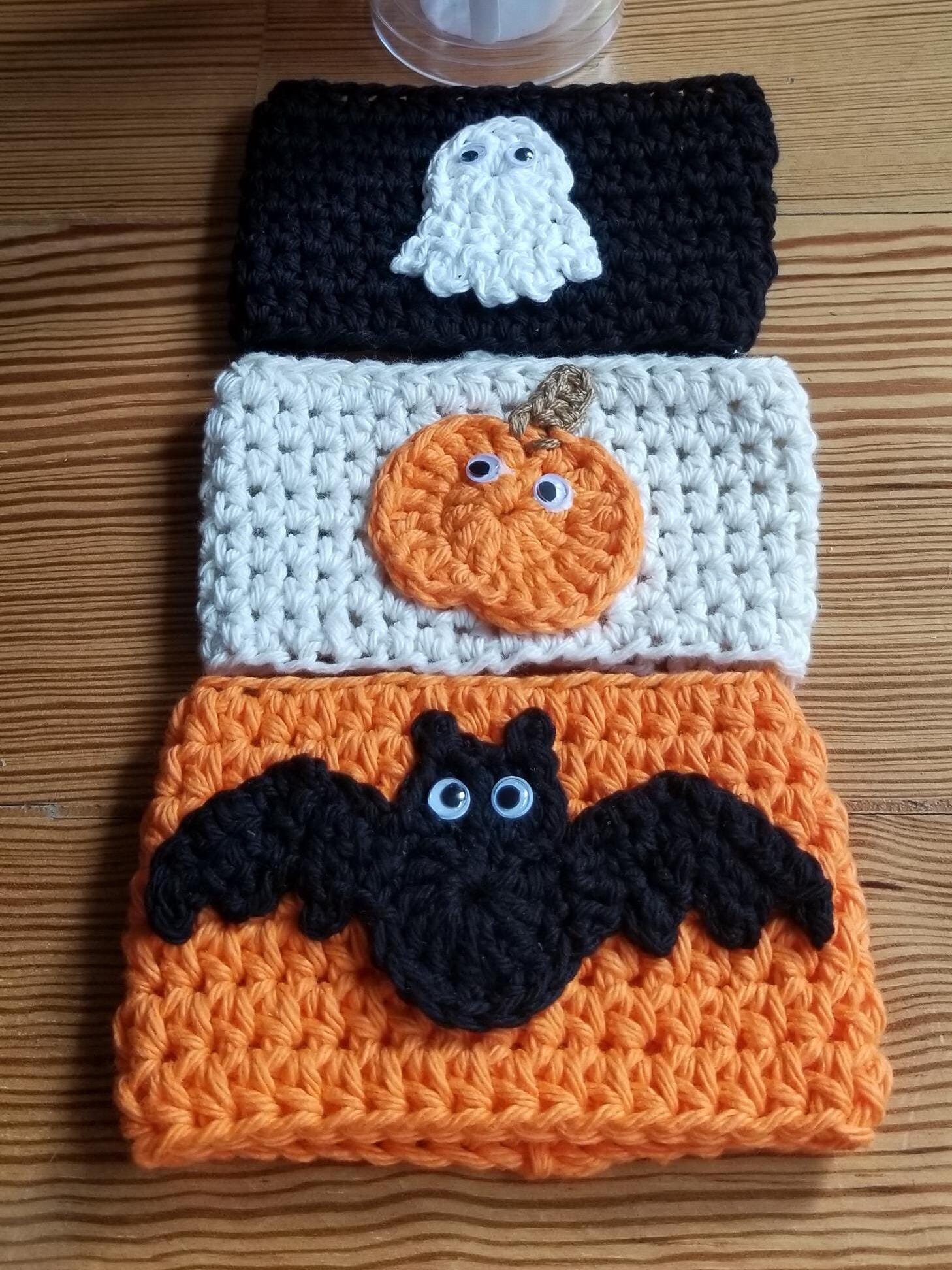 Halloween-themed Crochet Cotton Cup Cozy - Etsy