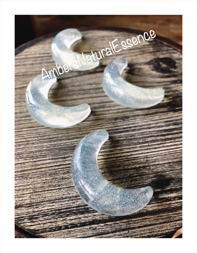 Glitter Moon Soaps Glitter Crescent Moon Soaps Clear Glitter - Etsy