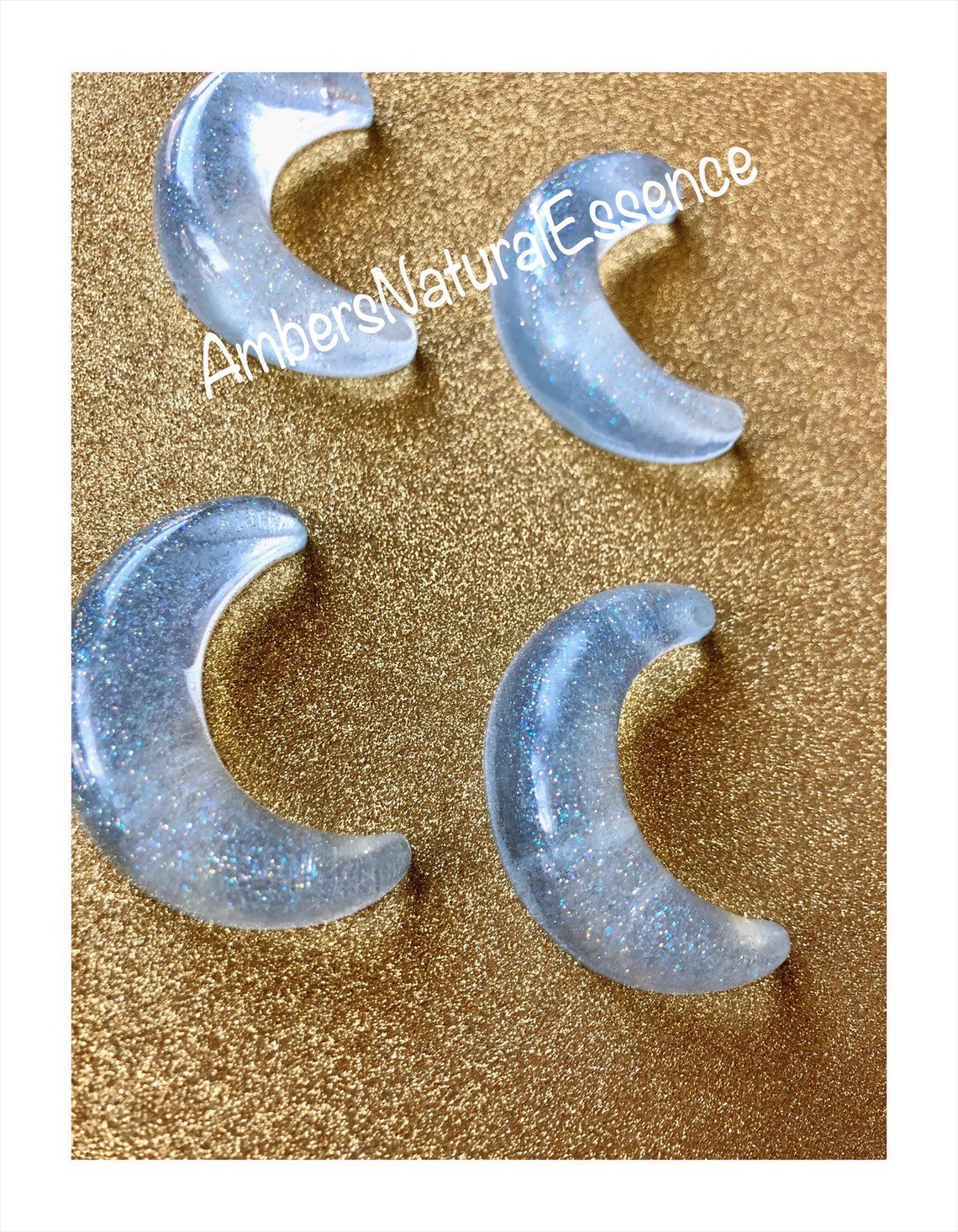 Glitter Moon Soaps Glitter Crescent Moon Soaps Clear Glitter - Etsy