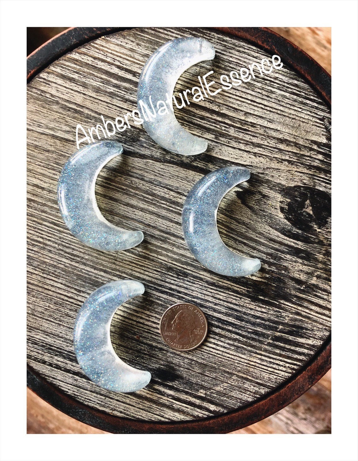 Glitter Moon Soaps Glitter Crescent Moon Soaps Clear Glitter - Etsy