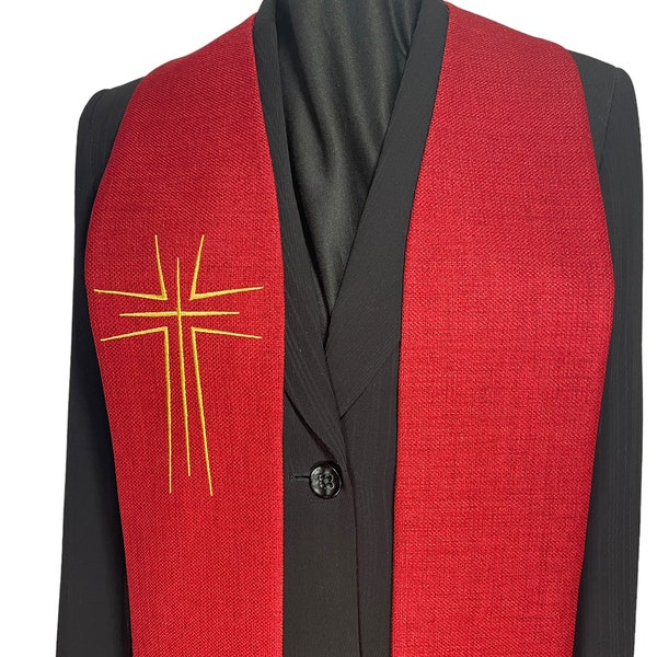 Red Clergy Stole - Etsy