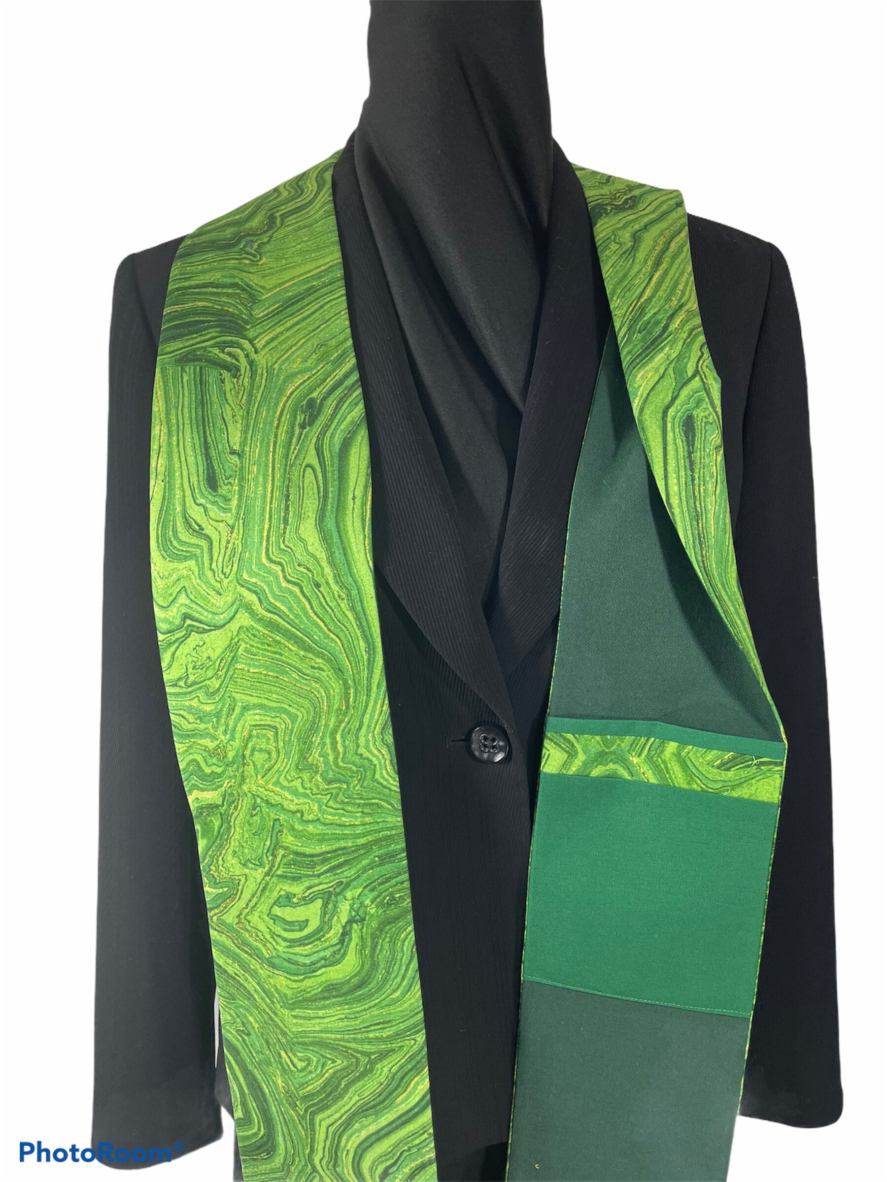Green and Gold Clergy Stole - Etsy